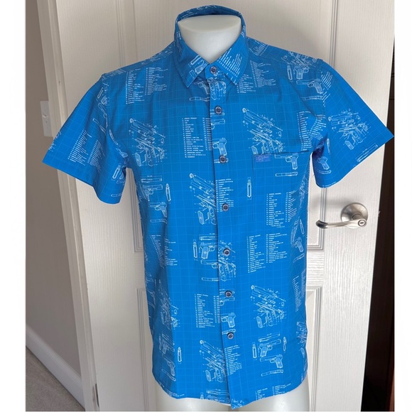 Retro Rifle | Shirts | Retro Rifle Blueprint Button Down Shirt | Poshmark